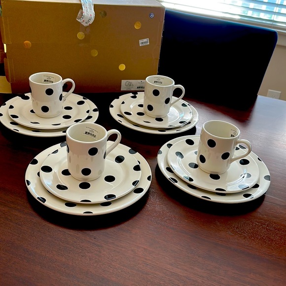 kate spade | Dining | Kate Spade All In Good Taste Deco Dot Set | Poshmark